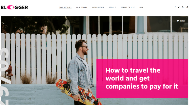 Creative Personal Blog HTML Template - Mboton