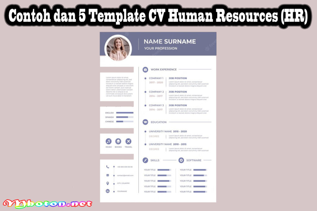 CV Human Resources HR Contoh Dan 5 Template Gratis Terbaik - Mboton