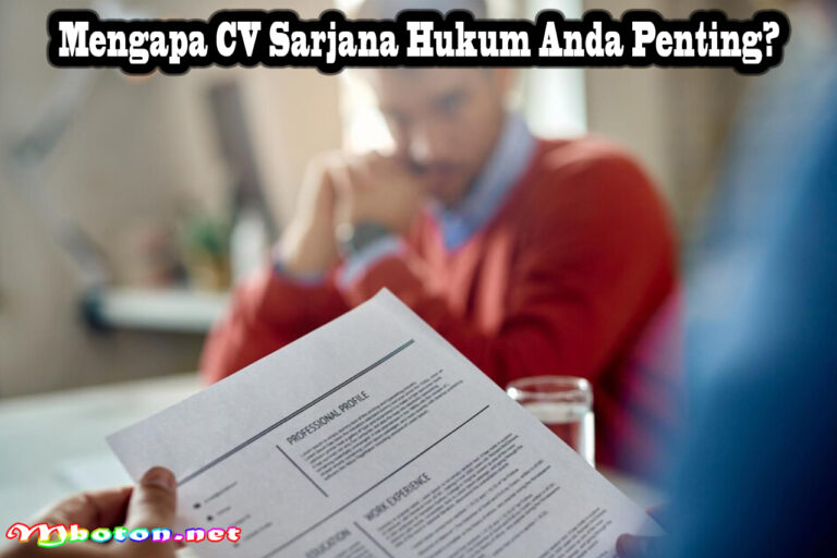 Contoh CV Sarjana Hukum Yang Profesional Template Menarik - Mboton