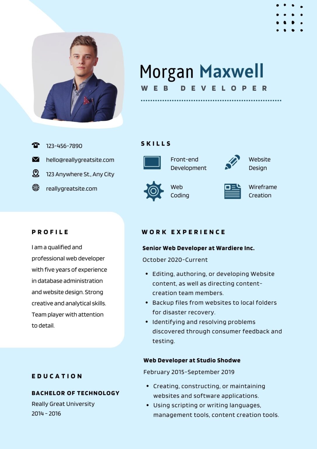 Contoh CV Web Developer: Kreatif Menyusun, 3 Template Gartis - Mboton