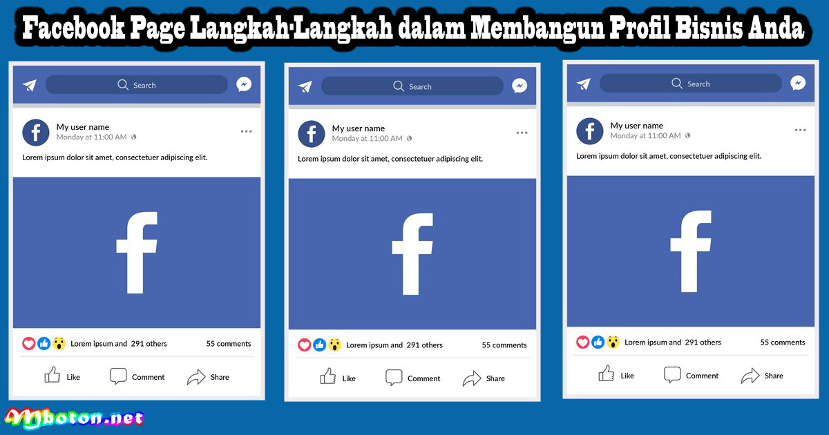 Facebook Page: Bangun Profil Bisnis Online Promote Content - Mboton