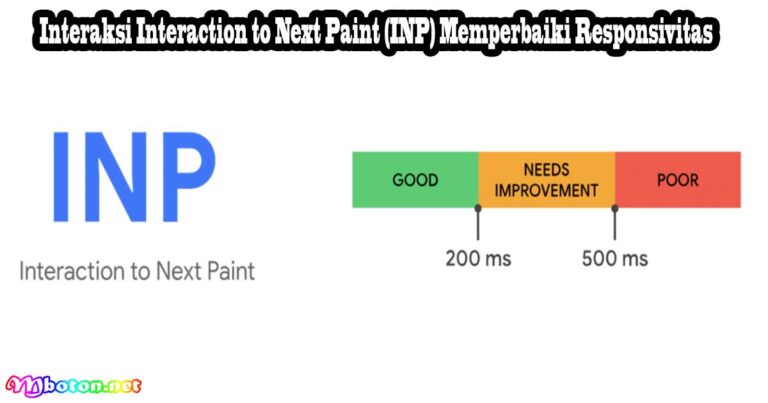 Cara Optimasi Interaction To Next Paint (INP) CWSA - Mboton